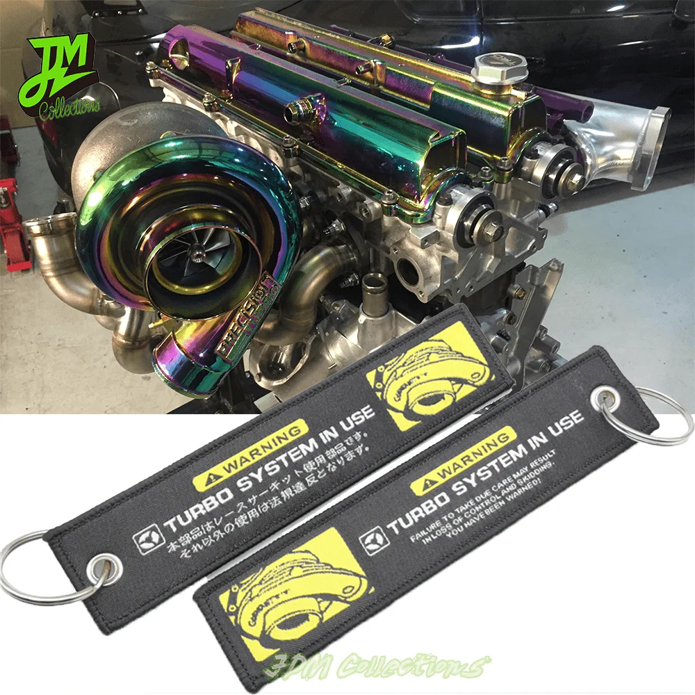 Car Keychain Embroidery Keyring JDM Style Racing Lanyard Key Tags Key ...