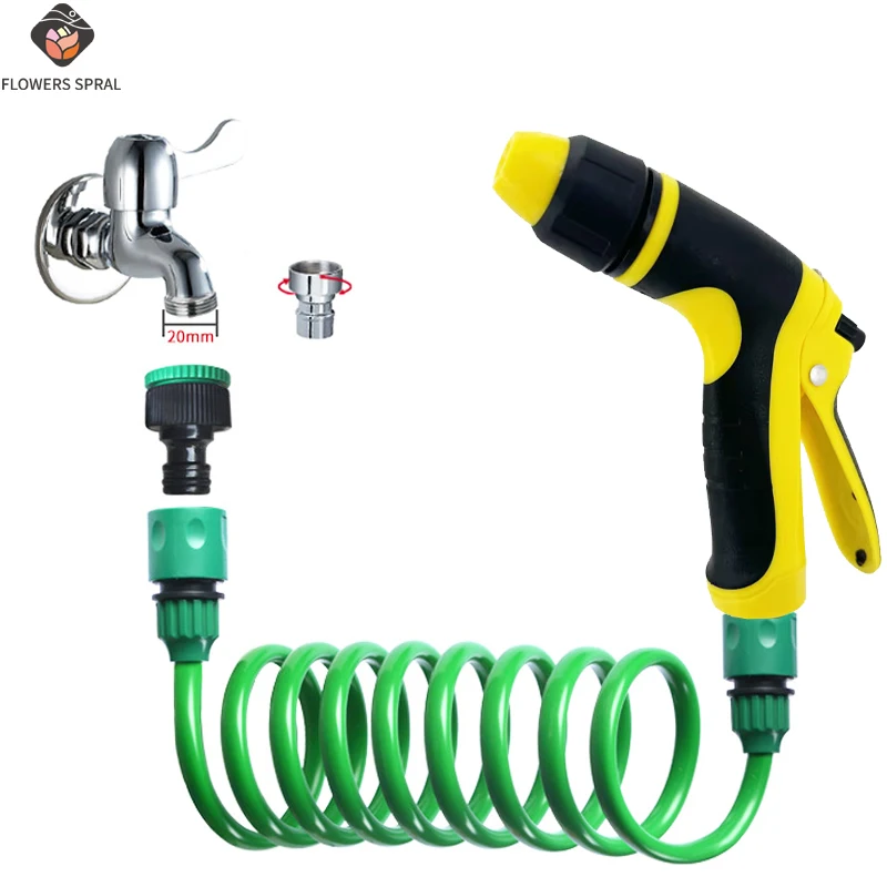 1 Piece/Set Adjustable Nozzle Garden EVA Spring Car Wash Water Pipe ...