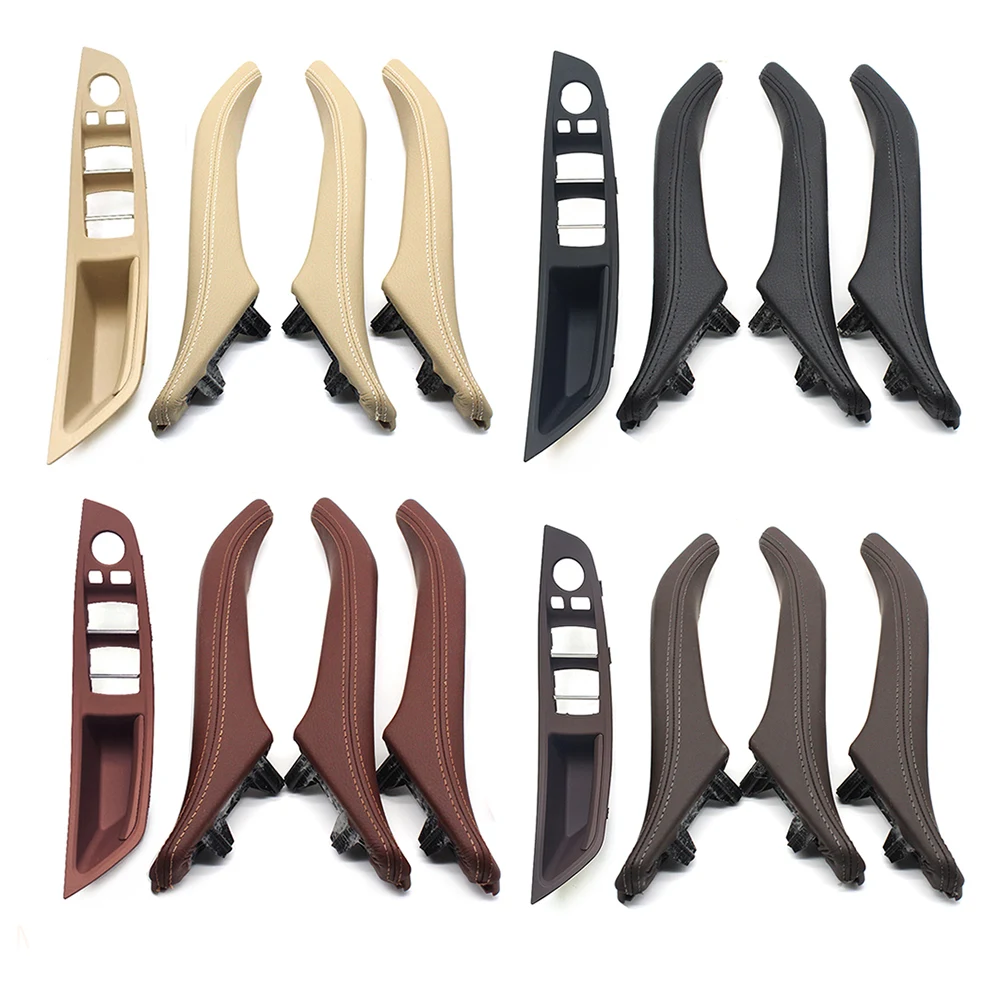 LHD Interior Car Door Handle With Leather Cover Assembly 4PCS Set For ...
