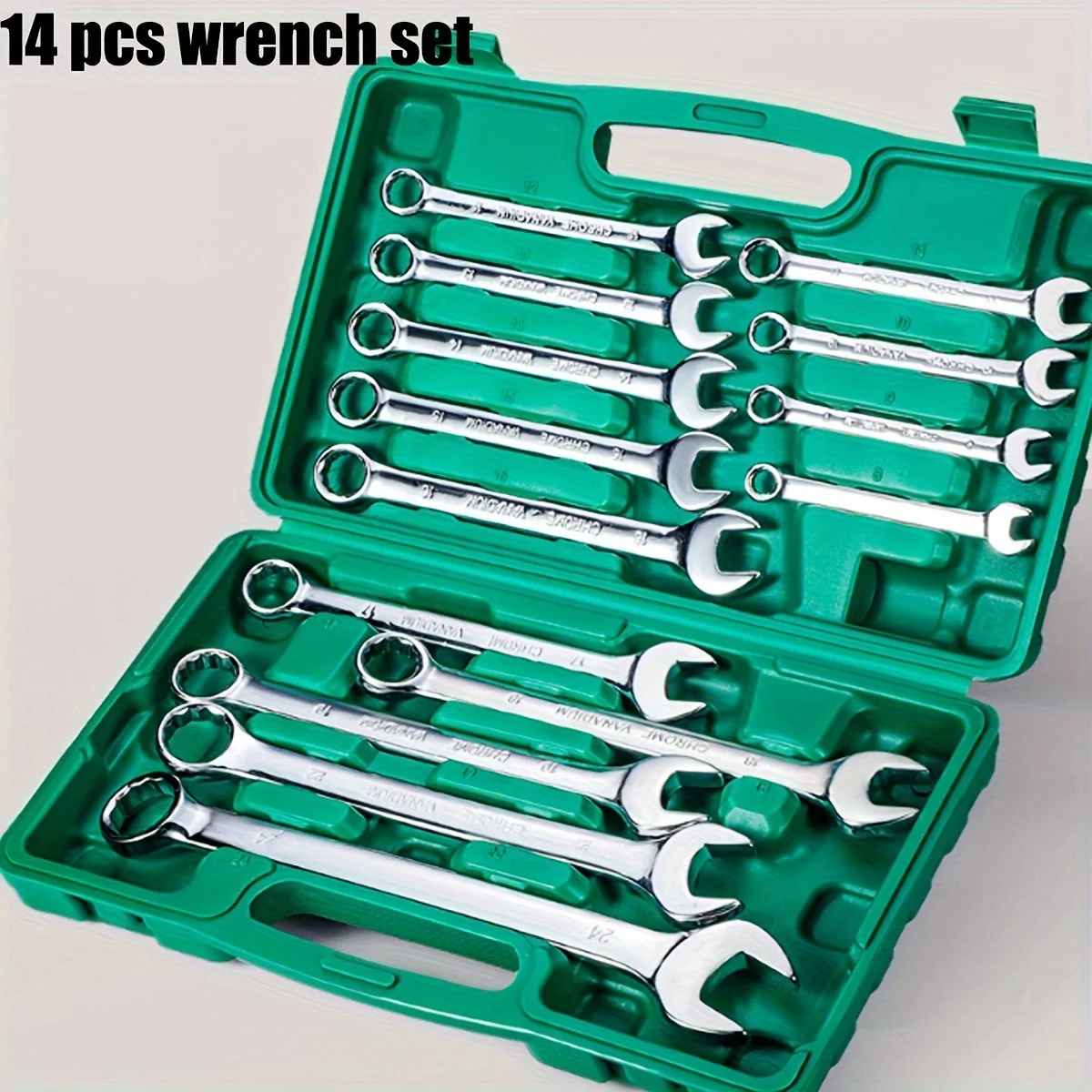 14PCS Complete Combination Wrench Set - Dual-Purpose Metric and ...