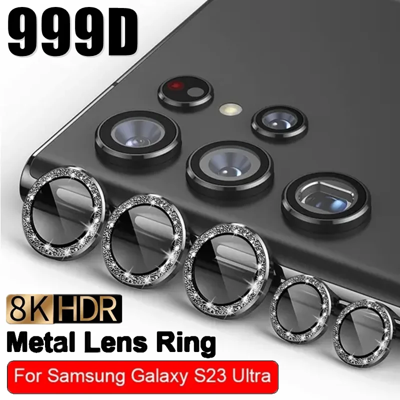 Metal-Diamond-Camera-Lens-Protector-Glass-for-Samsung-S23-Ultra-S23 ...