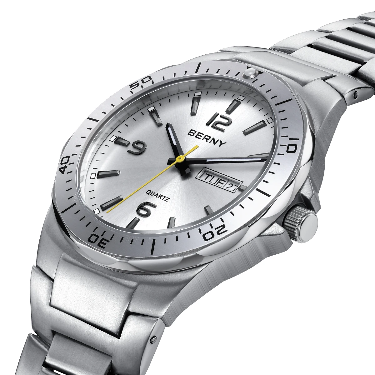 Relojes-BERNY-para-hombre-calendario-semanal-reloj-de-vestir-de-cuarzo-para-hombre-bisel ...