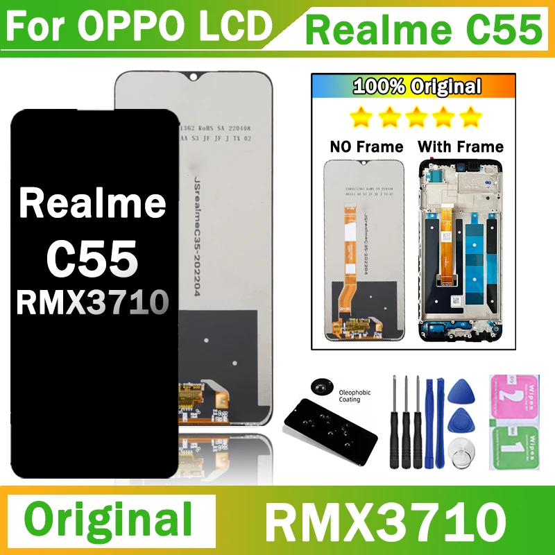 6.72"Original LCD For OPPO Realme C55 RealmeC55 RMX3710 LCD Display ...
