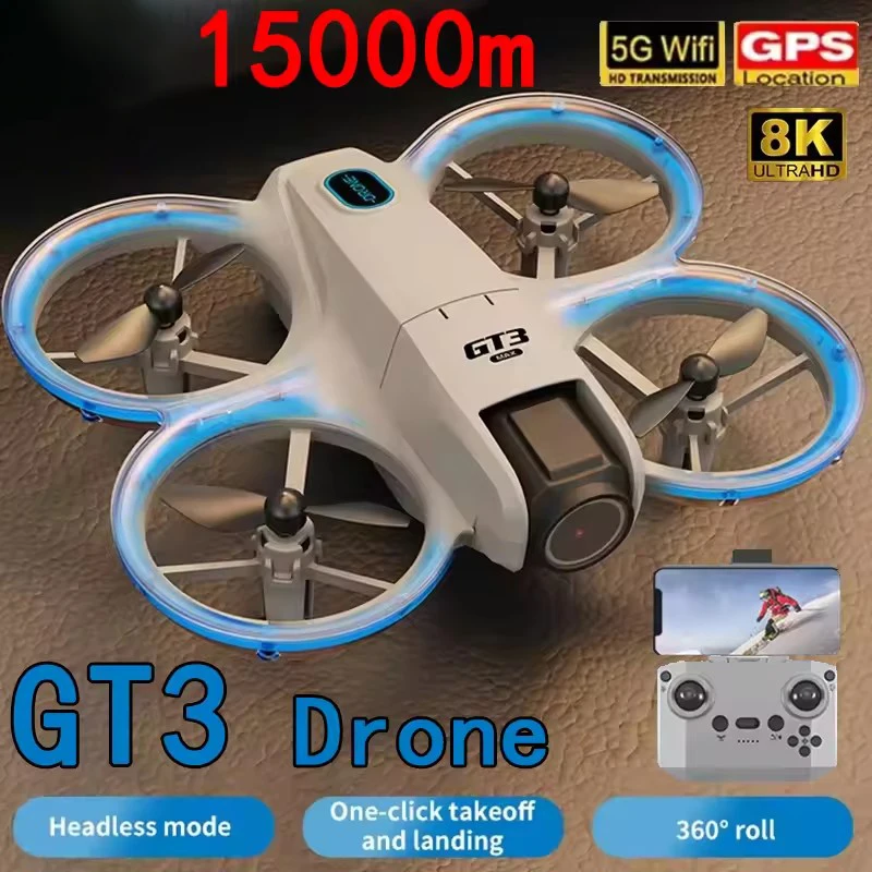 New GT3 Drone 8K 5G Remote Control Screen Display Optical Flow ...