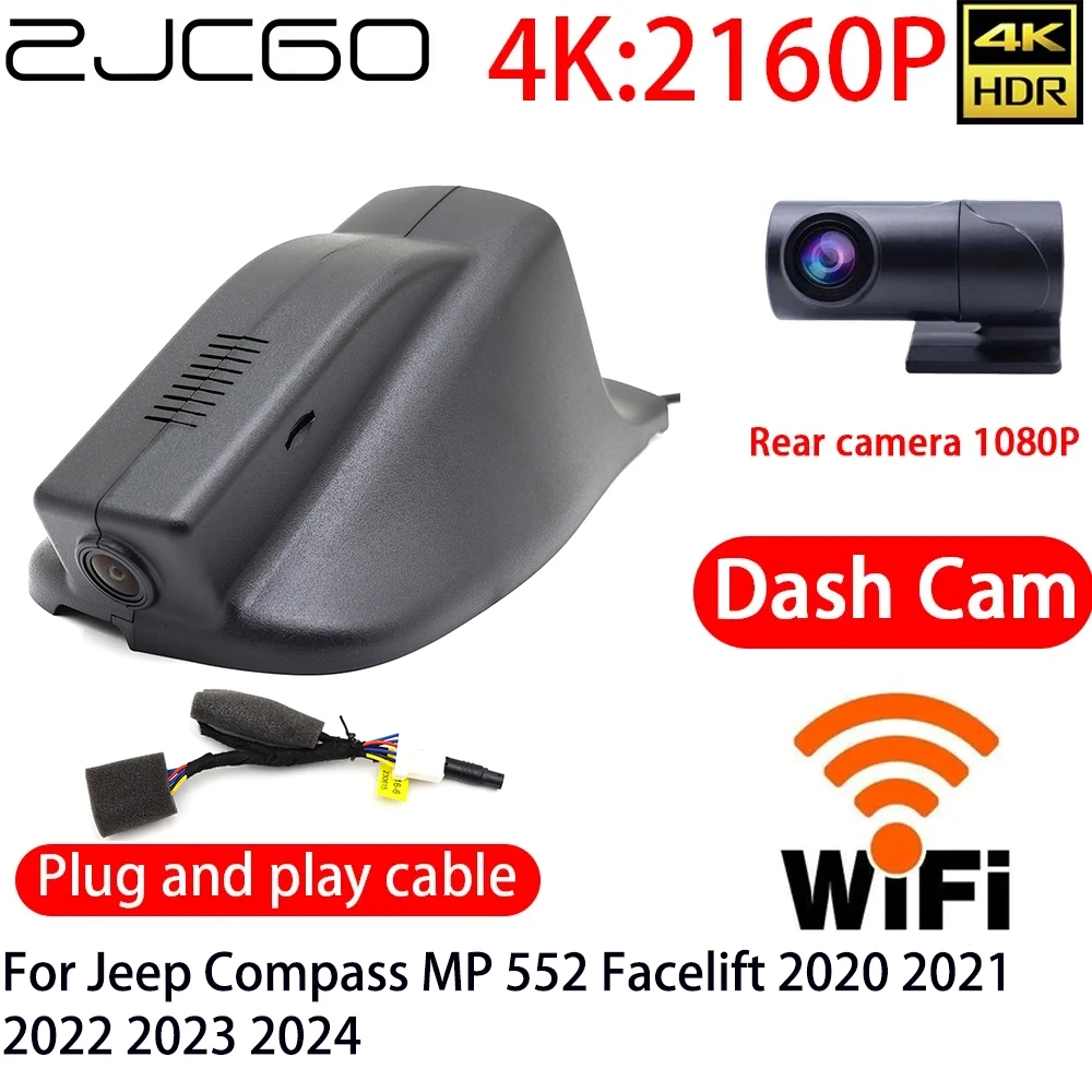 ZJCGO-4K-DVR-Dash-Cam-Wifi-Front-Rear-Camera-24h-Monitor-For-Jeep ...