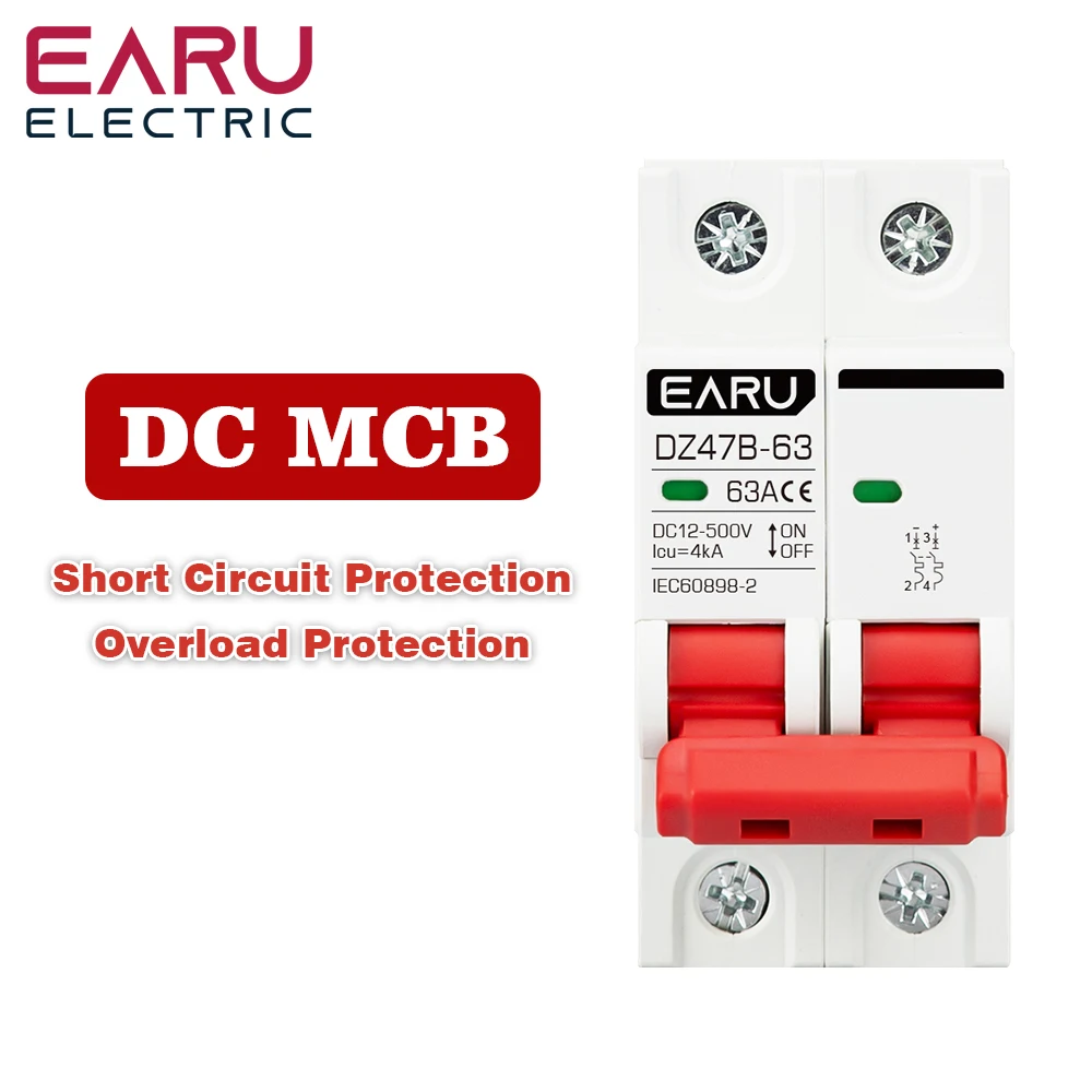 2P12V-24V-48V-36V-DC-MCB-Battery-Car-Protector-Mini-Circuit-Breaker ...