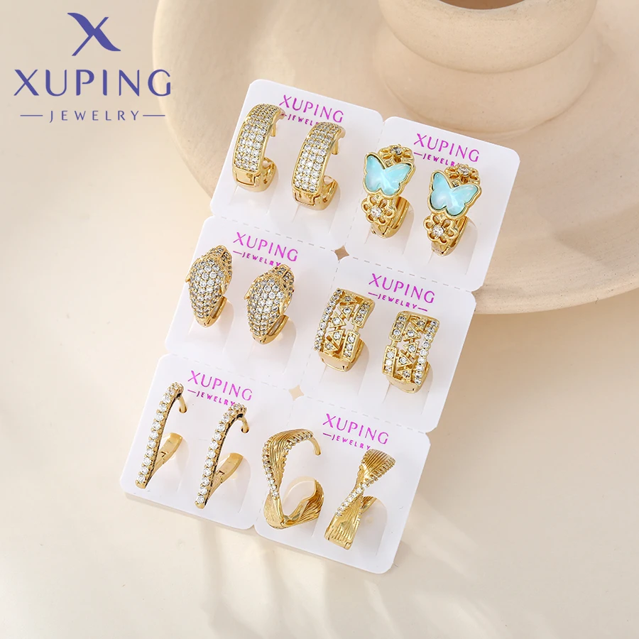 Xuping Jewelry Trendy New Fashion Copper Alloy Mixed Earrings Group ...