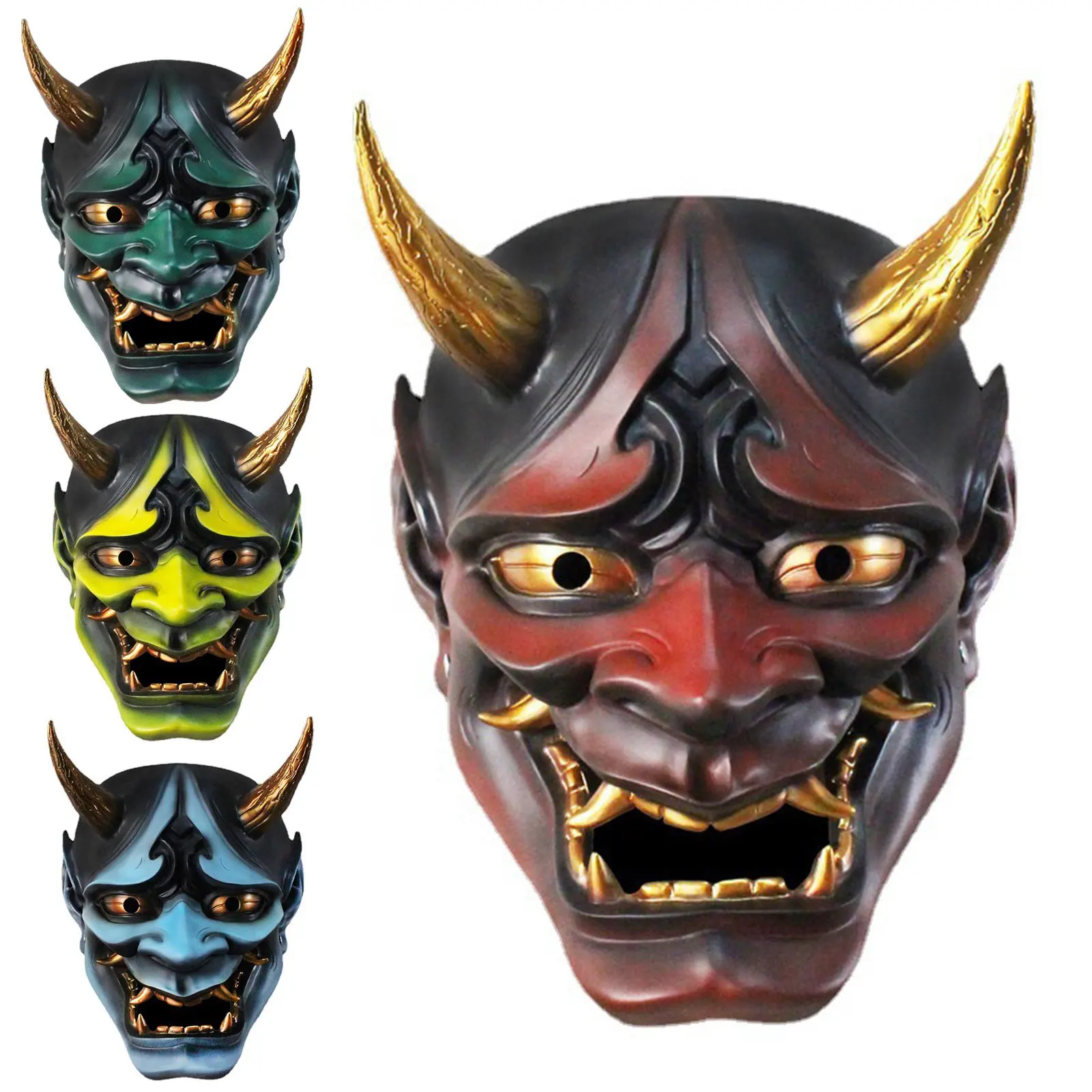 New-Japanese-Monster-Devil-Hannya-Noh-Kabuki-Demon-Oni-Samurai-Resin ...
