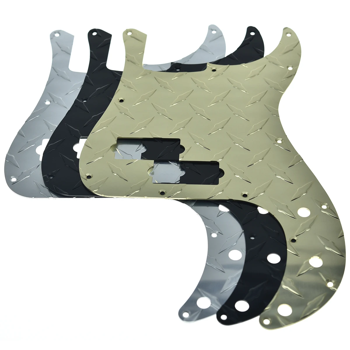 Dopro 13 Hole Metal Diamond Plate Precision Bass Pickguard Aluminium ...