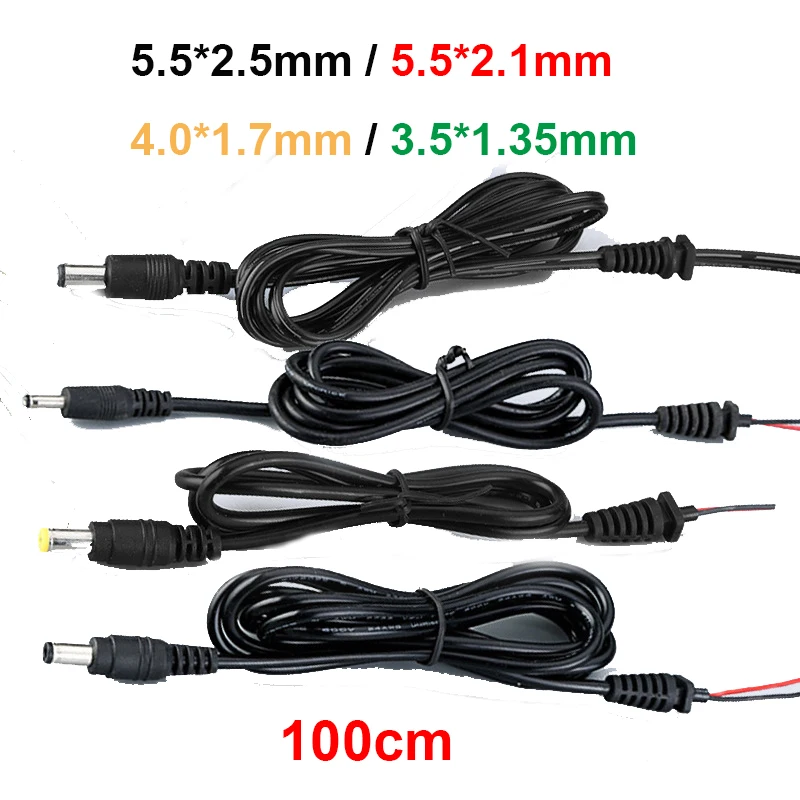 1M 2pin Adapter Output Power adapter Cord DC Male Plug 100cm Cable 5.5 ...