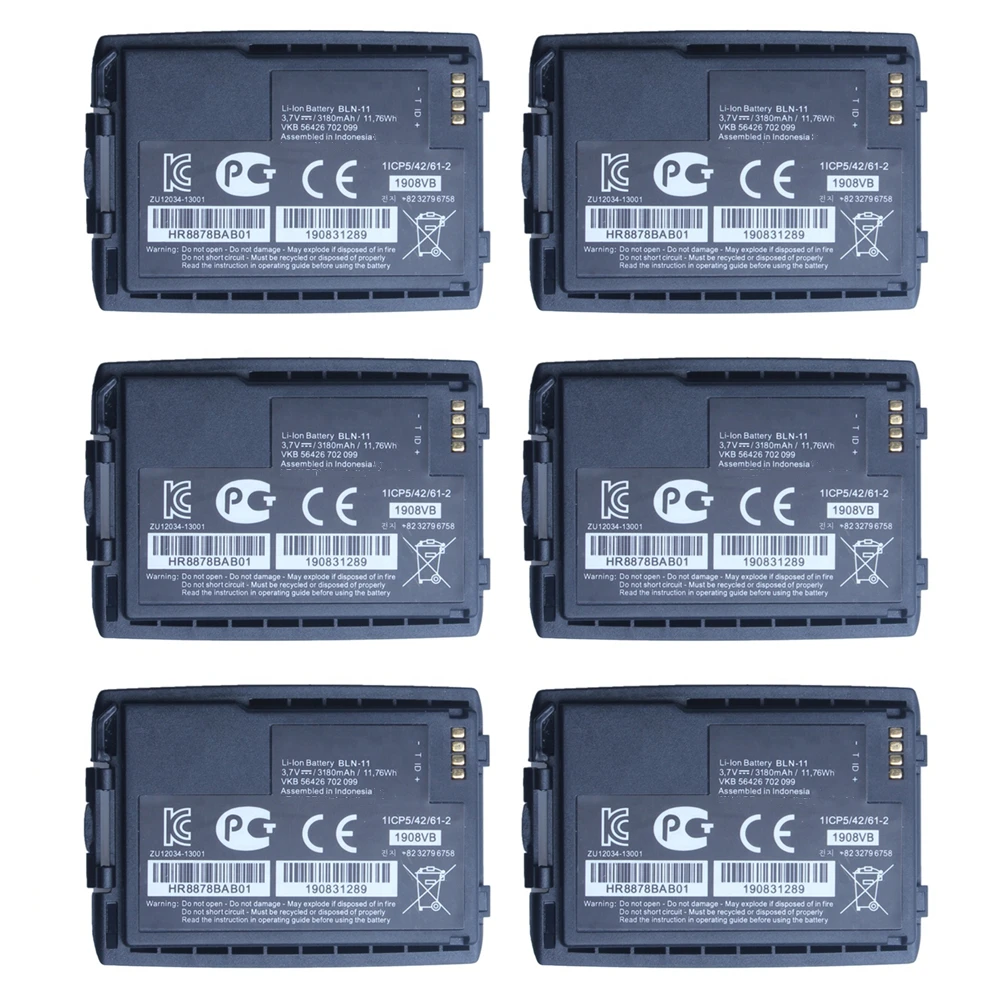 Six Pack 3.7V 3180MAh 11.76Wh แบตเตอรี่ลิเธียมไอออนสำหรับ BLN 11สำหรับ ...