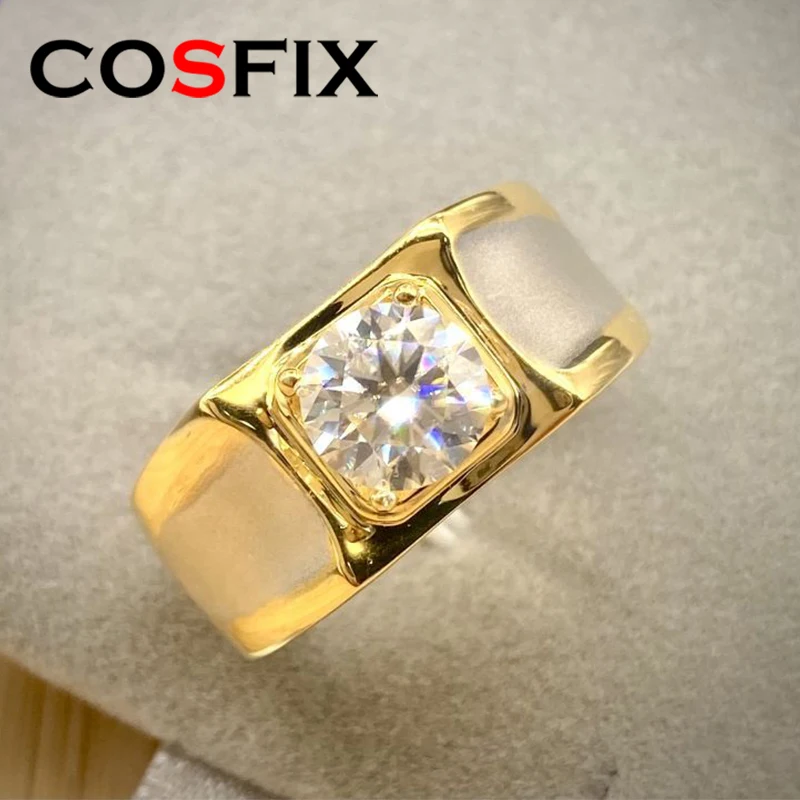 Anillo-redondo-de-moissanita-de-2-quilates-para-hombre-plata-925 ...