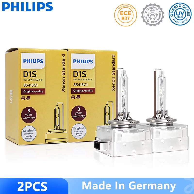 Philips-Xenon-Original-D1S-D2S-D2R-D3S-D4S-Standard-35W-4200K-White-Car ...
