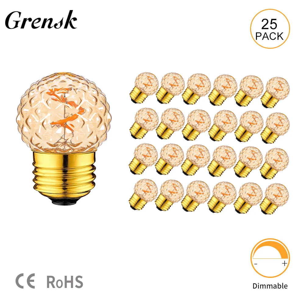 Vintage-Led-Spiral-Filament-Bulb-G40-Amber-Glass-1-5W-E27-Dimmable ...