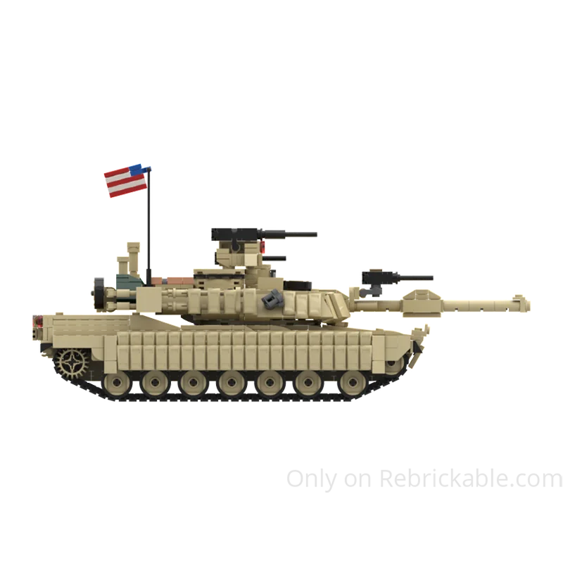 MOC combat equipment M1A2 SEPV3 Abrams US main battle tank model DIY ...