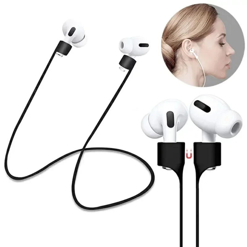 Magnetic Wireless Anti-Lost Silicone Earphone Rope Holder Cable For ...