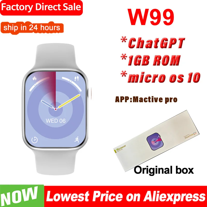 Microwear-W99-ChatGPT-Smart-Watch-Men-45MM-OS10-Compass-NFC-Feeling ...