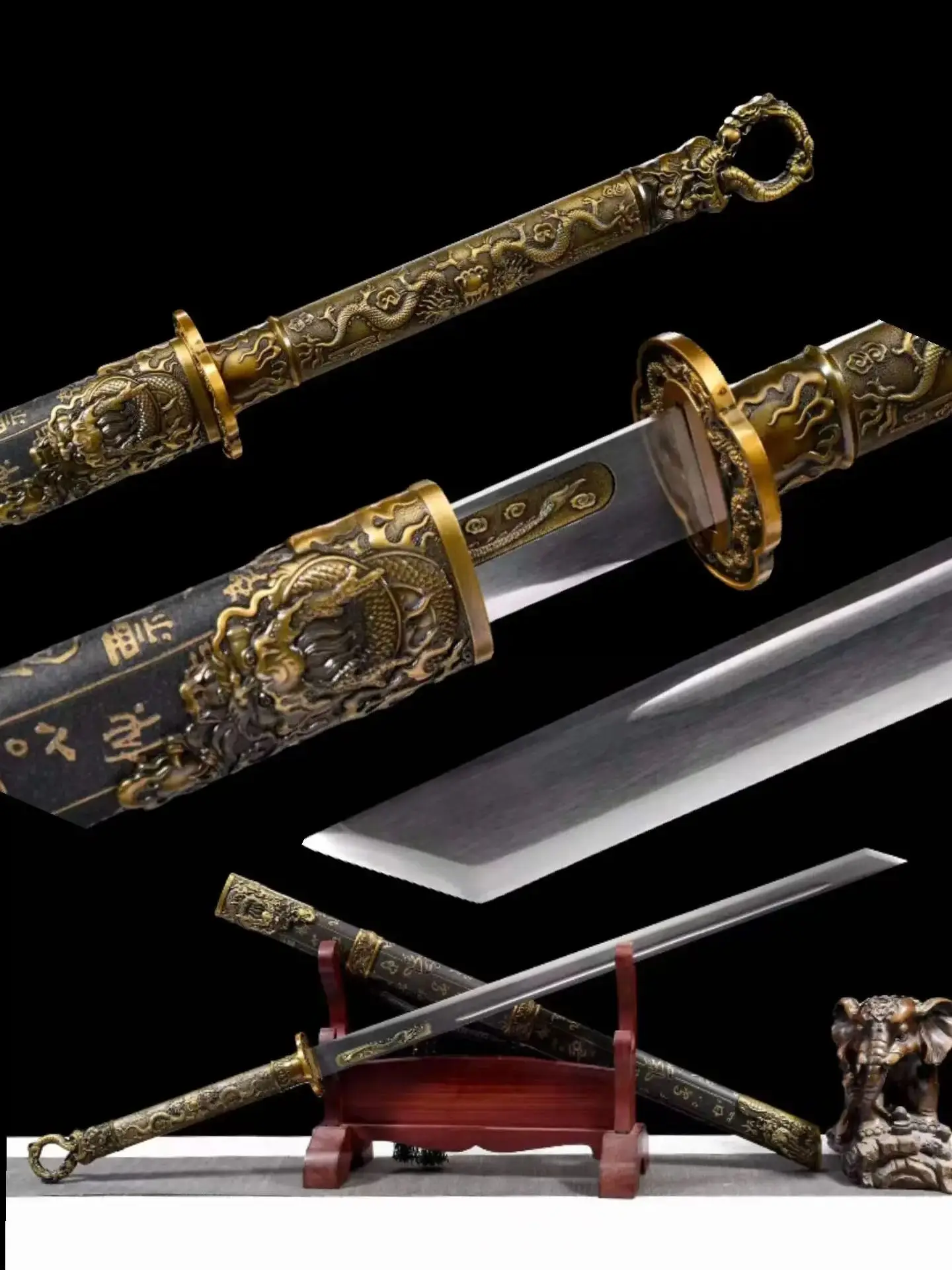 Espada-de-batalla-de-Kungfu-chino-hoja-de-acero-de-manganeso-extremo ...