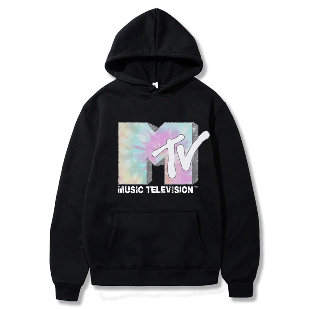 MTV Music Television Faded Tie Dye Graphic Hoodie Men Women's Casual ...