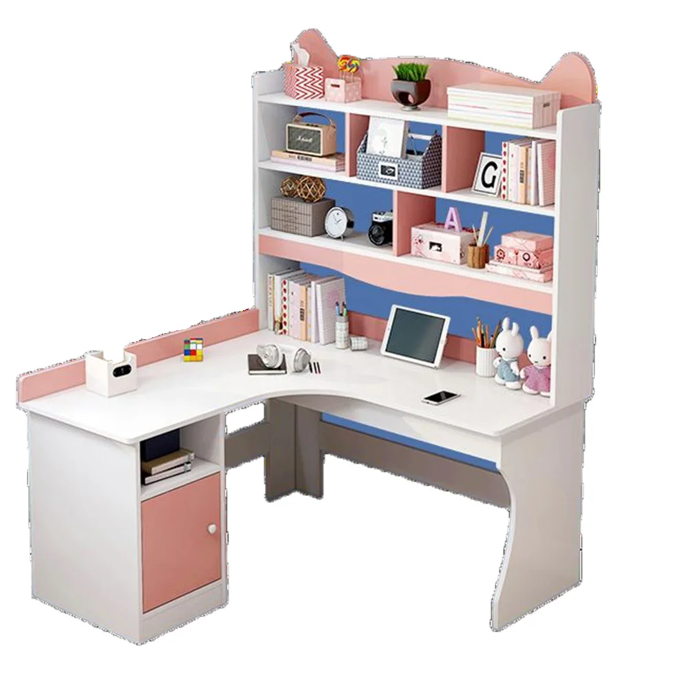 Computer Desk Bookshelf Combination Home Bedroom Writing Desk Simple ...