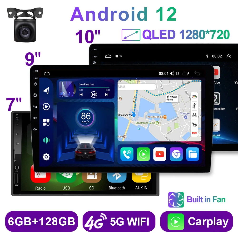 Car-Radio-Multimedia-Player-9-10-Android-12-autoradio-2-din-Stereo-gps ...