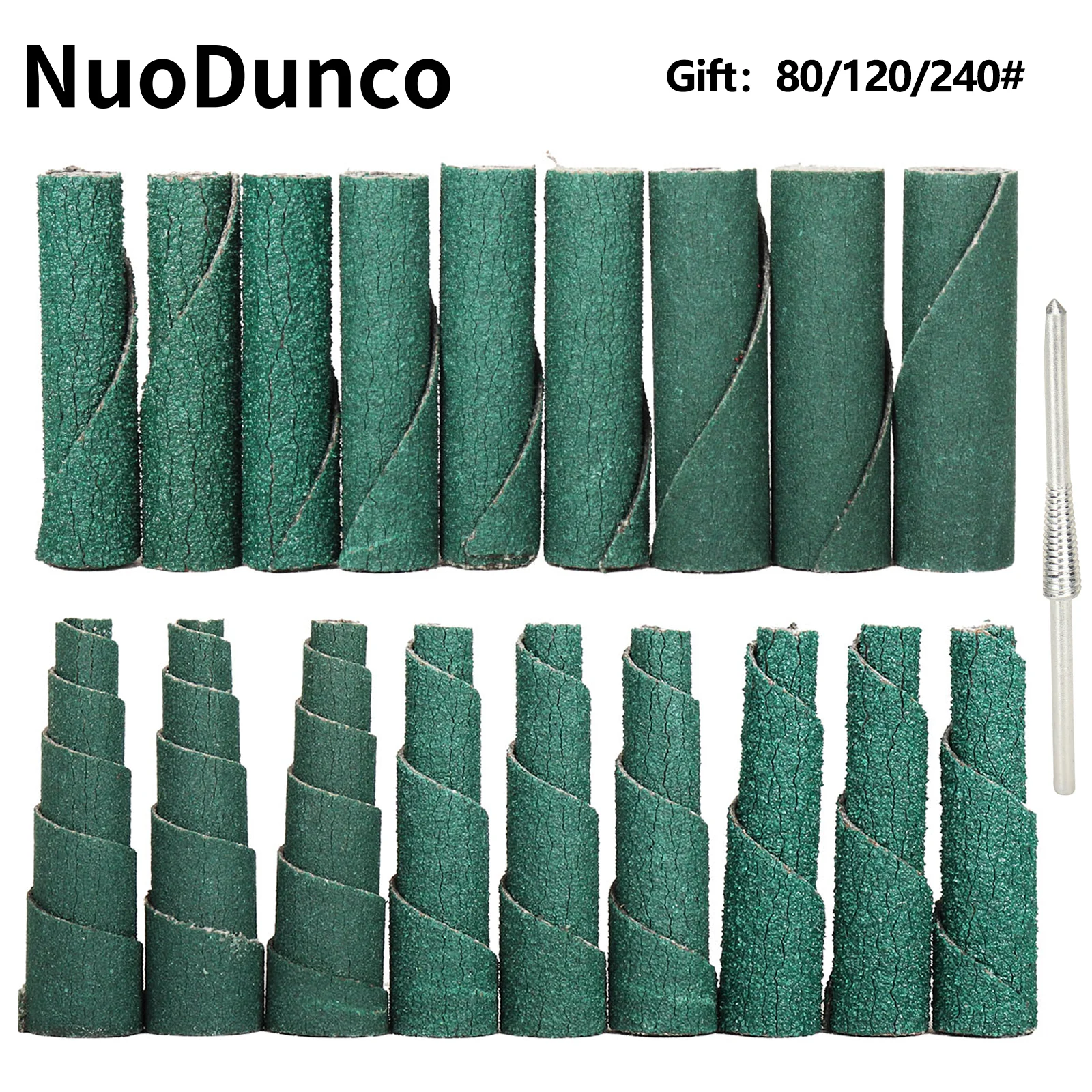 10Pcs/10mm Sandpaper Grinding Head Mini Sanding Cone Engine Porting ...