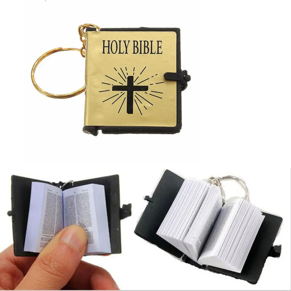 Mini Holy Bible Leather Keychain | Bible Zero