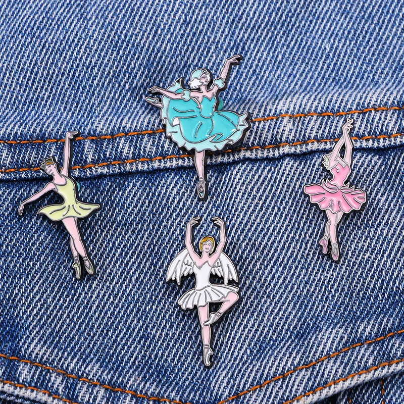 Pretty-Dancer-Collection-Enamel-Brooches-Ballerina-Girl-Figure-Lapel ...