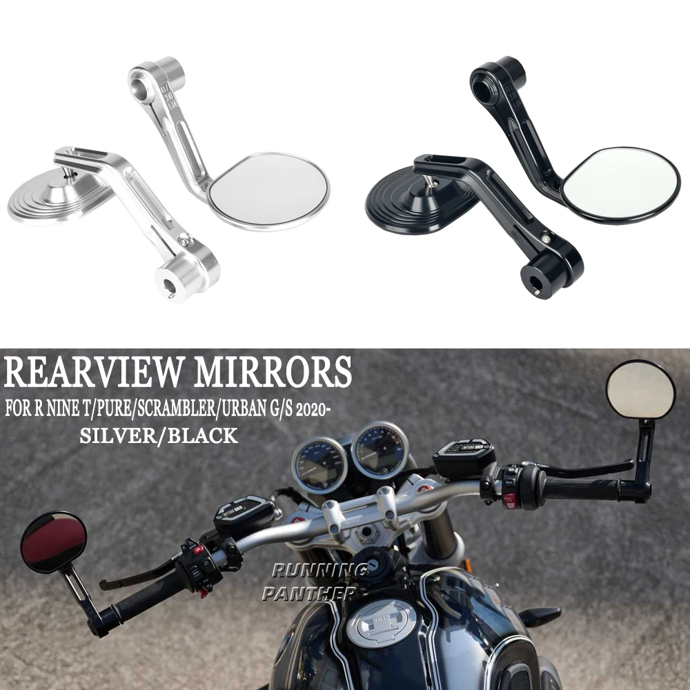 New-Motorcycle-Round-Handlebar-Bar-End-Rear-View-Mirrors-For-BMW-R9T ...