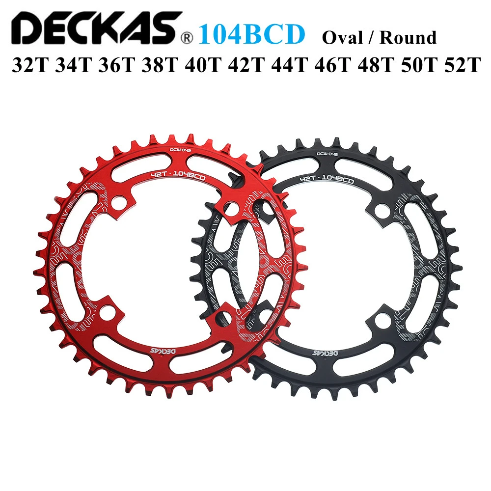 Deckas 104BCD Chainring Oval / Round Wide Narrow Chainwheel MTB Mountain Bike Bicycle 32T 52T ...