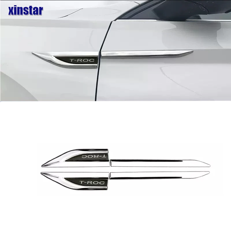 ABS-Car-Fender-Emblem-For-Volkswagen-T-Roc-TROC-2018-2019-Auto ...