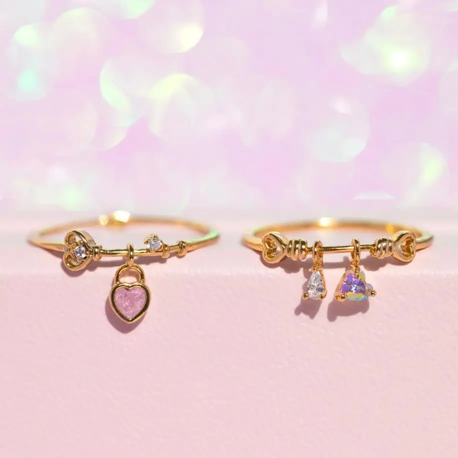 Fashion-Vintage-Colorful-Zircon-Love-Heart-Ring-For-Women-Girls ...