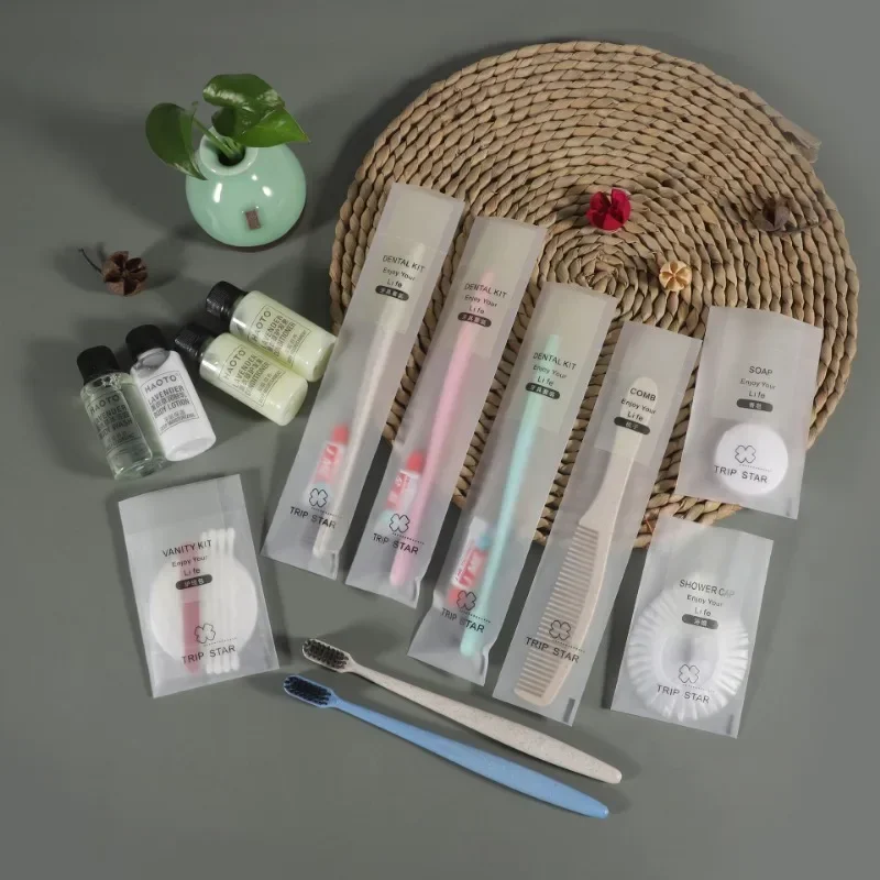 Hotel Guest House Guest Room Disposable Toiletries Straw Toothbrush ...