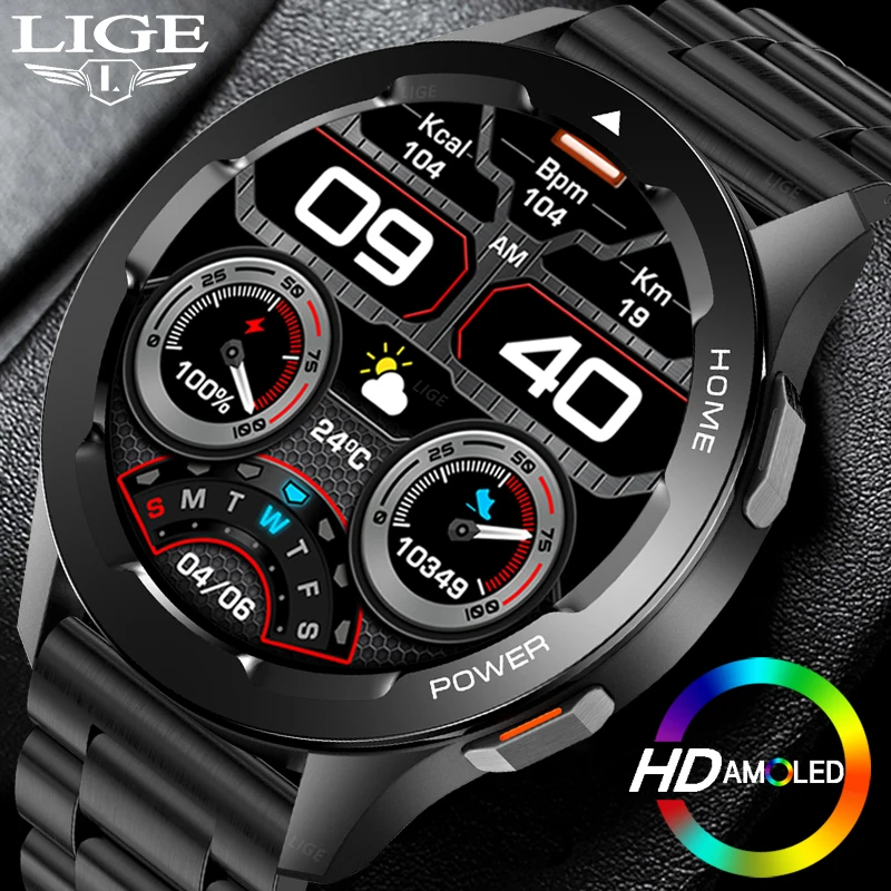 LIGE-NFC-Smartwatch-Men-AMOLED-360-360-HD-Screen-Always-display-the ...