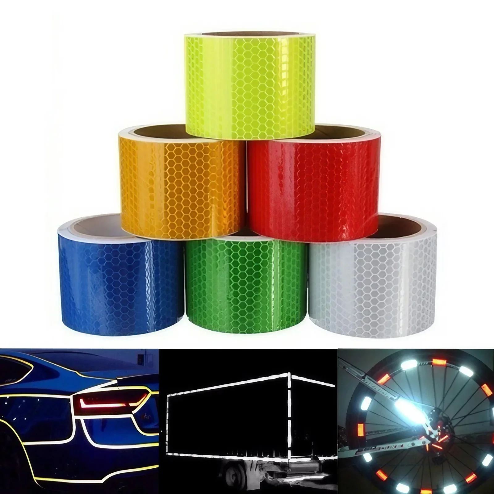 5cmx3m-Safety-Mark-Reflective-Tape-Stickers-Car-Styling-Self-Adhesive ...