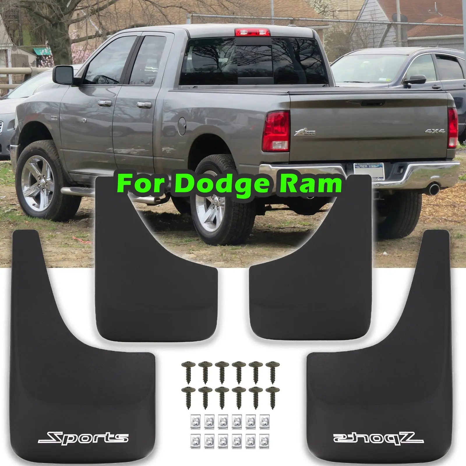 4pcs-Mud-Flaps-For-Dodge-Ram-pickup-1500-2500-3500-4500-5500-SRT-10-4x4 ...