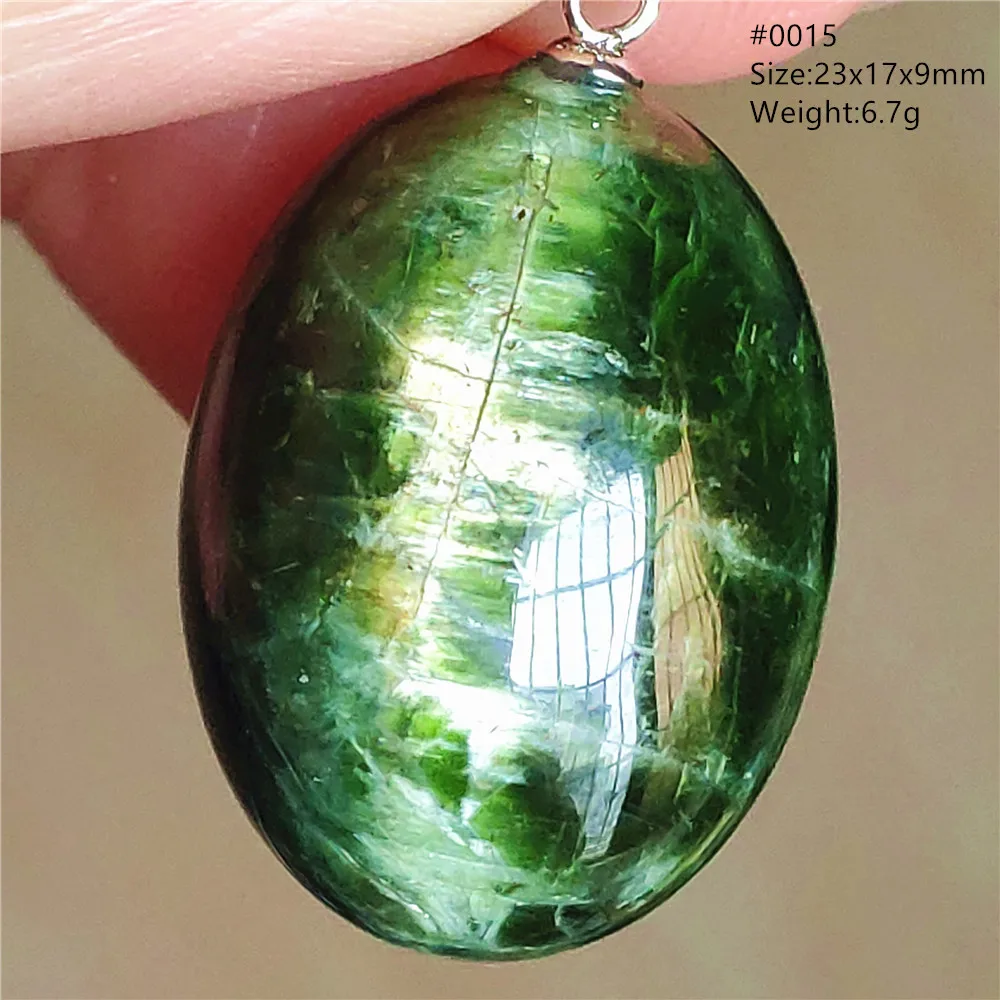 Natural-Green-Diopside-Quartz-Pendant-Necklace-Jewelry-Cat-Eye-Oval ...