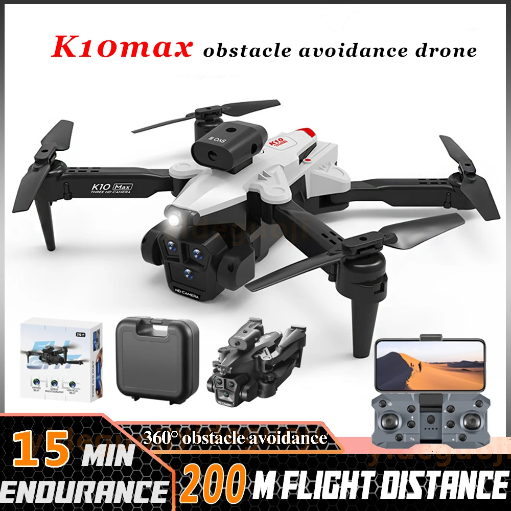 K10-Max-E88-Drone-4K-Optical-Flow-Obstacle-Avoidance-HD-Three-Camera ...