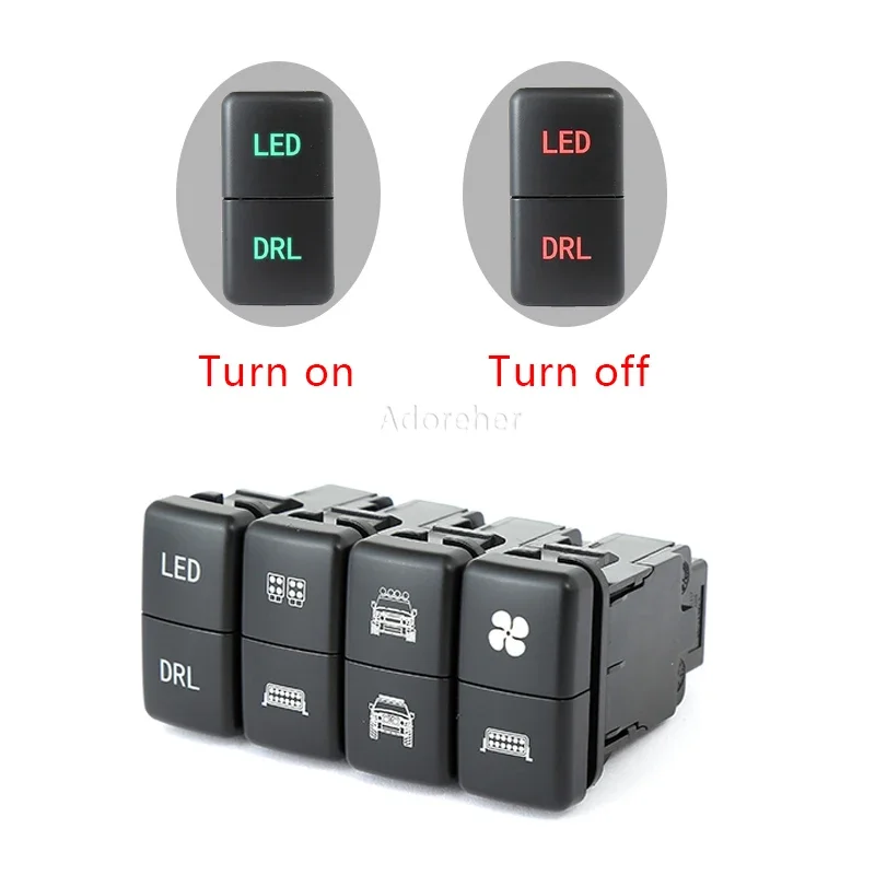 Dual BSM LED Switch Push Switch Button With Connection Wire For FJ Land ...