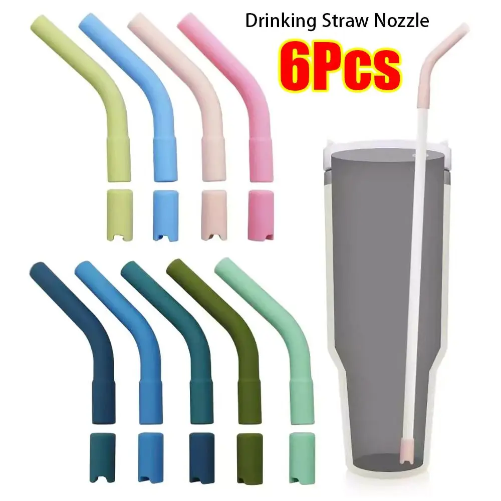 6Pcs Drink Blender Stick Drinking Straws Nozzle Tea Coffee Juice ...