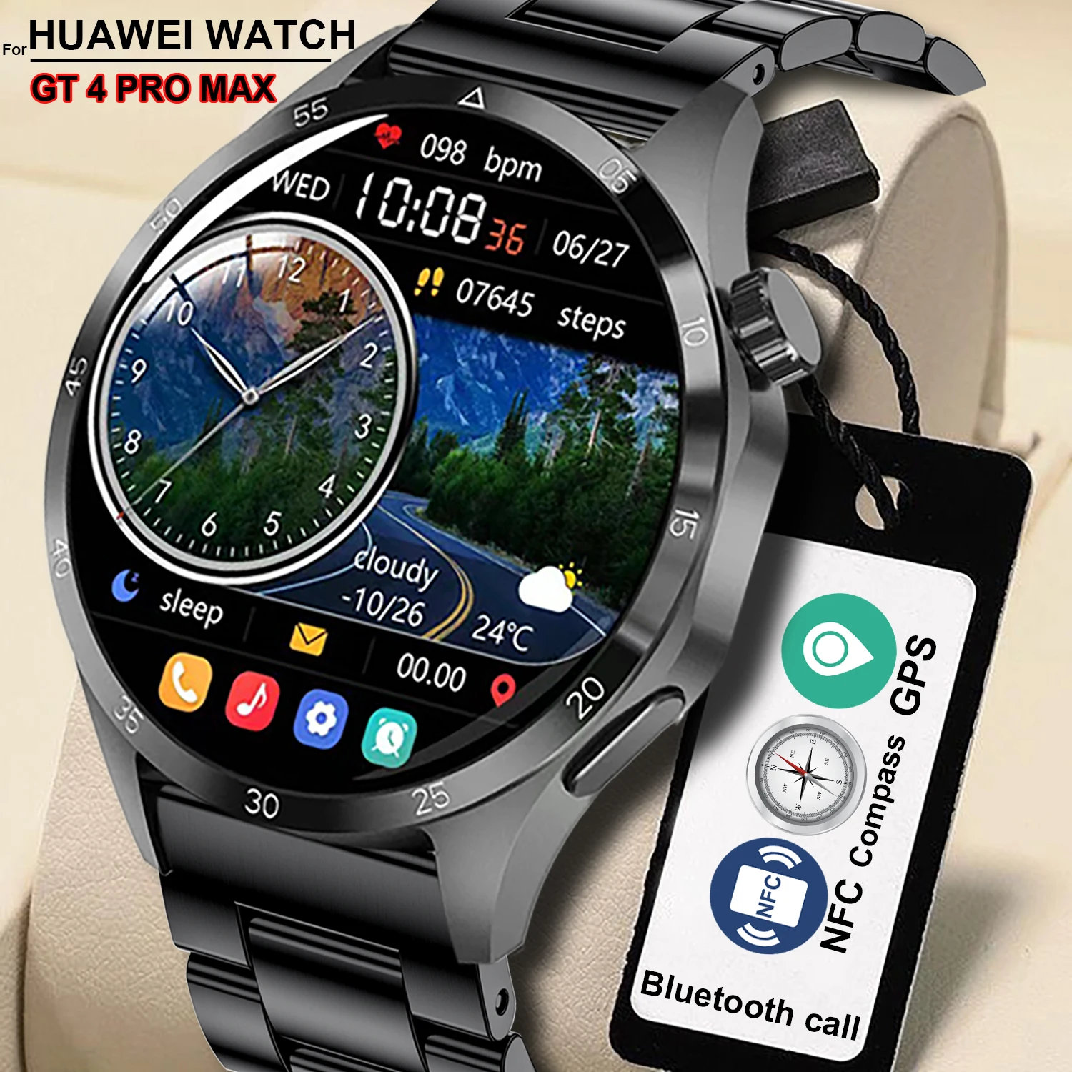 New-For-Huawei-GT4-Pro-MAX-Smart-Watch-Men-s-Women-GPS-NFC-Sports ...