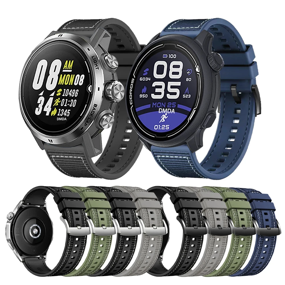 Business-Nylon-Rubber-Strap-For-COROS-PACE-3-Band-For-COROS-APEX-2-Pro ...