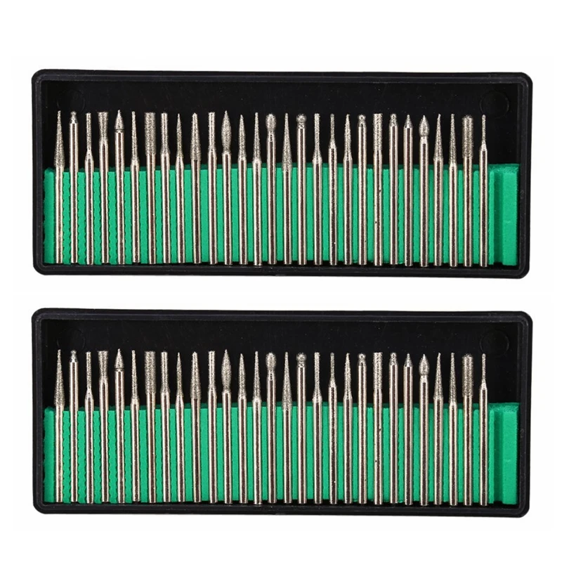 30pc Diamond Burr Bits Drill Kit for Dremel Rotary Tool Metal ...