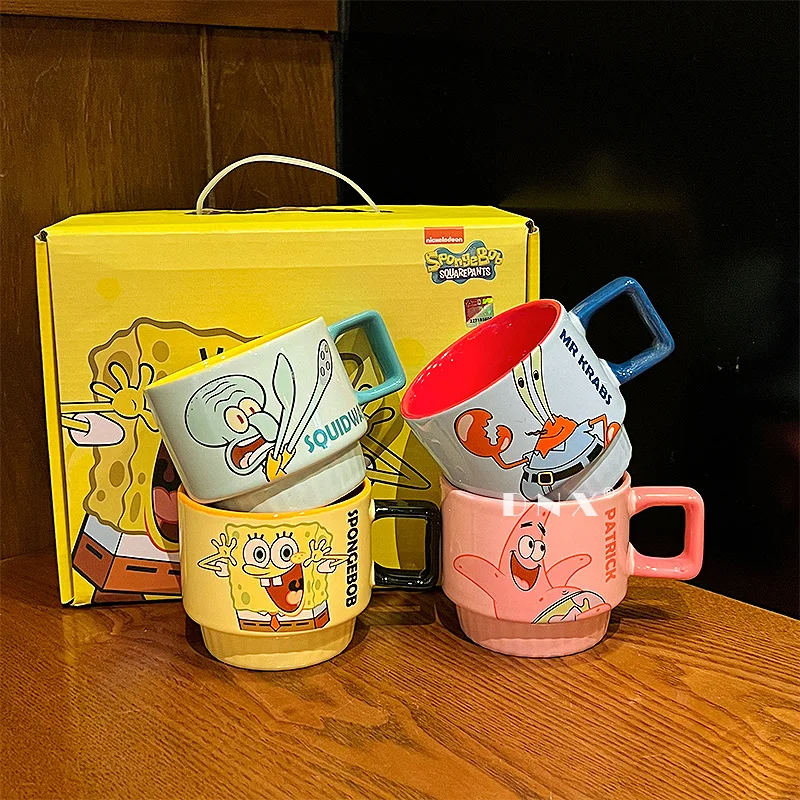 SpongeBob-SquarePants-Ceramic-Mug-Set-Anime-bonito-Patrick-Star-Lula ...