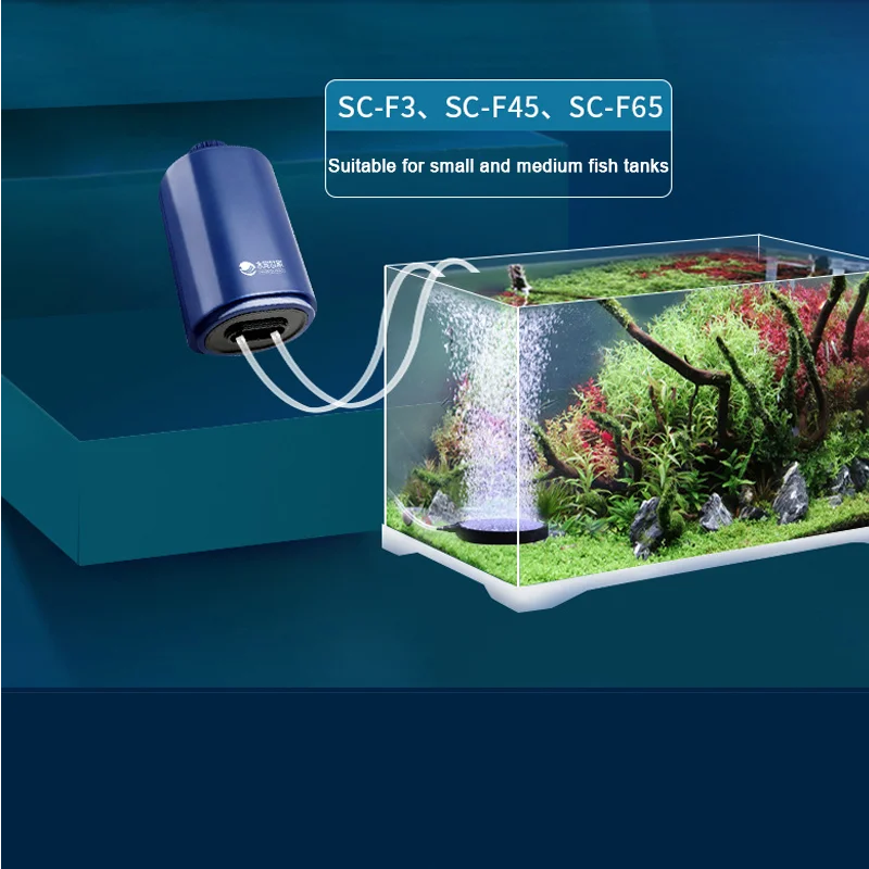 Aquarium-Oxygen-Air-Pump-with-Check-Valve-Fish-Tank-Silent-Four-Outlet ...