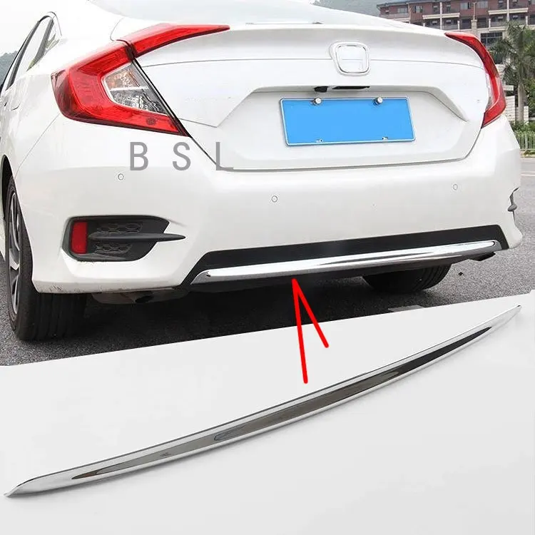 FIT FOR HONDA CIVIC 2016 2017 CHROME REAR TRUNK LID COVER TAILGATE TRIM ...