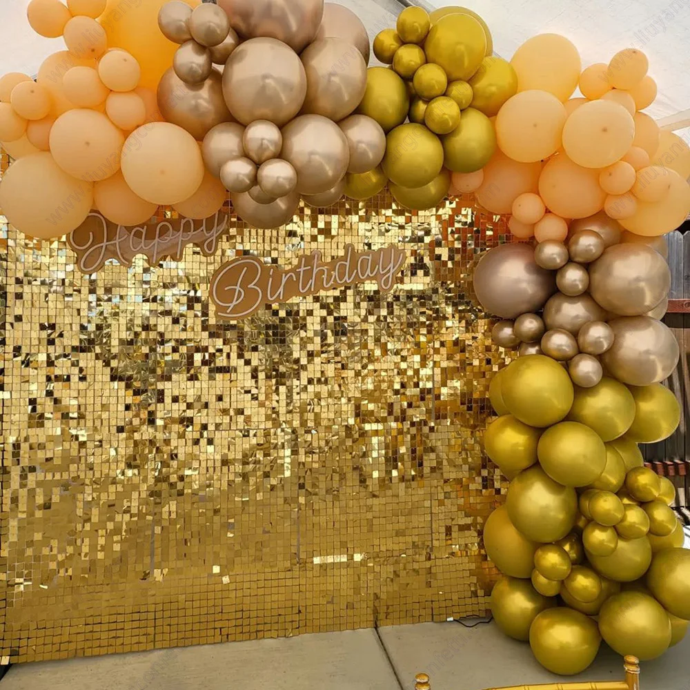 12pcs-Glitter-Shimmer-Sequin-Background-Wall-Panel-Gold-Square ...