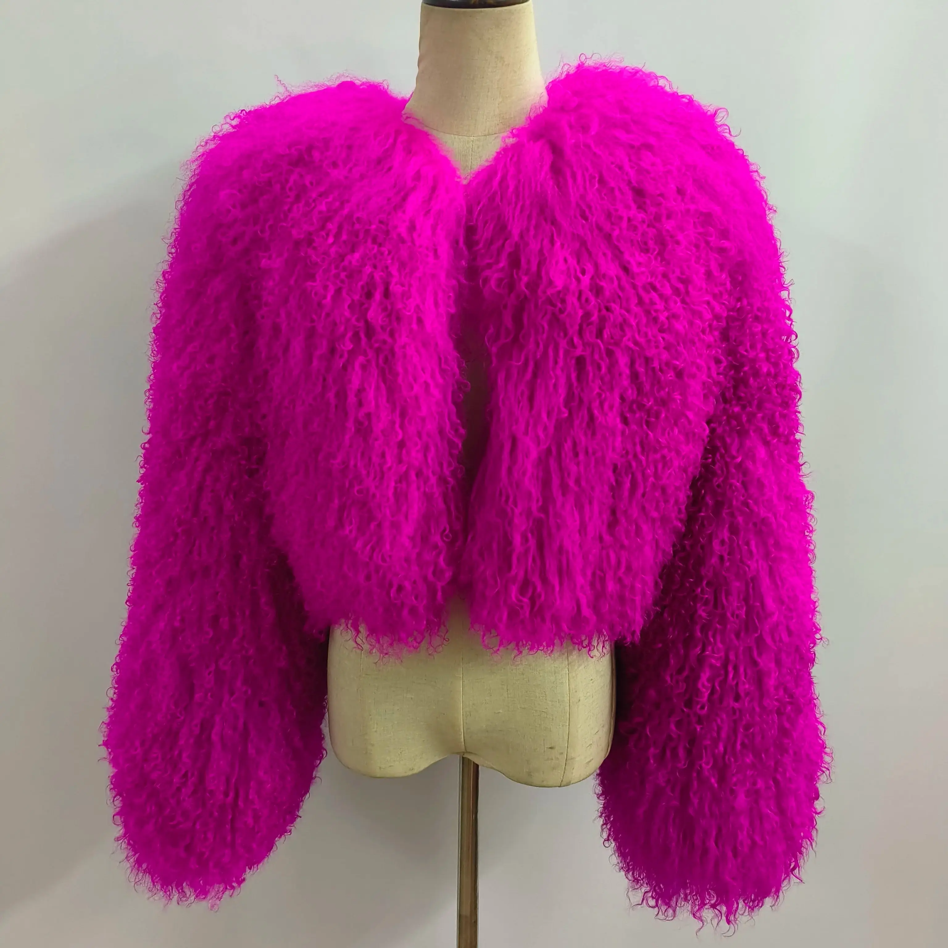 2024 Hot Selling Autumn Winter New Colorful Real Mongolia Sheep Fur ...