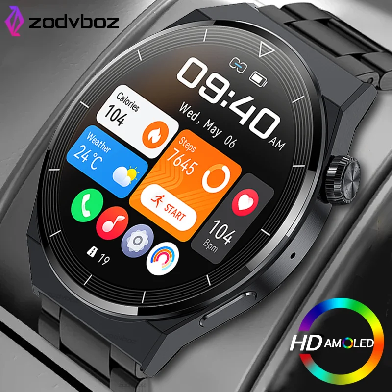 ZODVBOZ Watch GT3 Pro AMOLED Smart Watch Men Custom Dial Answer Call ...