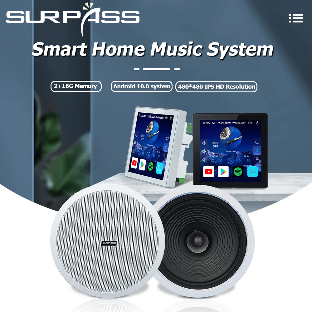 Sistema-de-Audio-inteligente-con-Android-10-0-amplificador-de-pared-con-WiFi-Bluetooth-pantalla ...